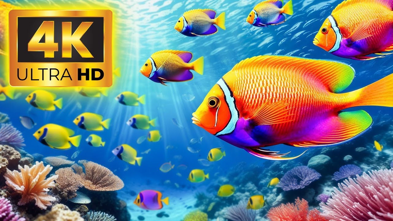 4K (ULTRA HD)🐠Gentle music, calms the nervous system and pleases the ...