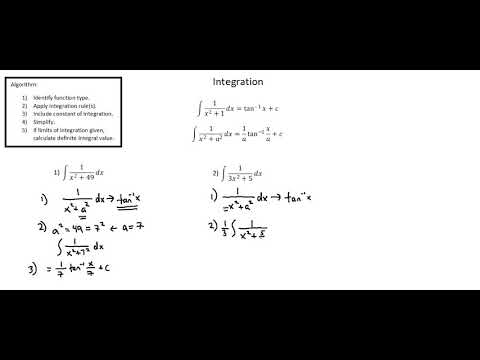 A-level Mathematics 9709: Integration of 1/(x^2+a^2) - YouTube