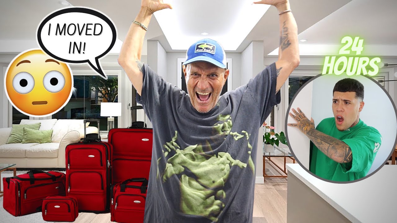 MY STEP DAD MOVED IN WITH US! *24 Hours Living Together* - YouTube