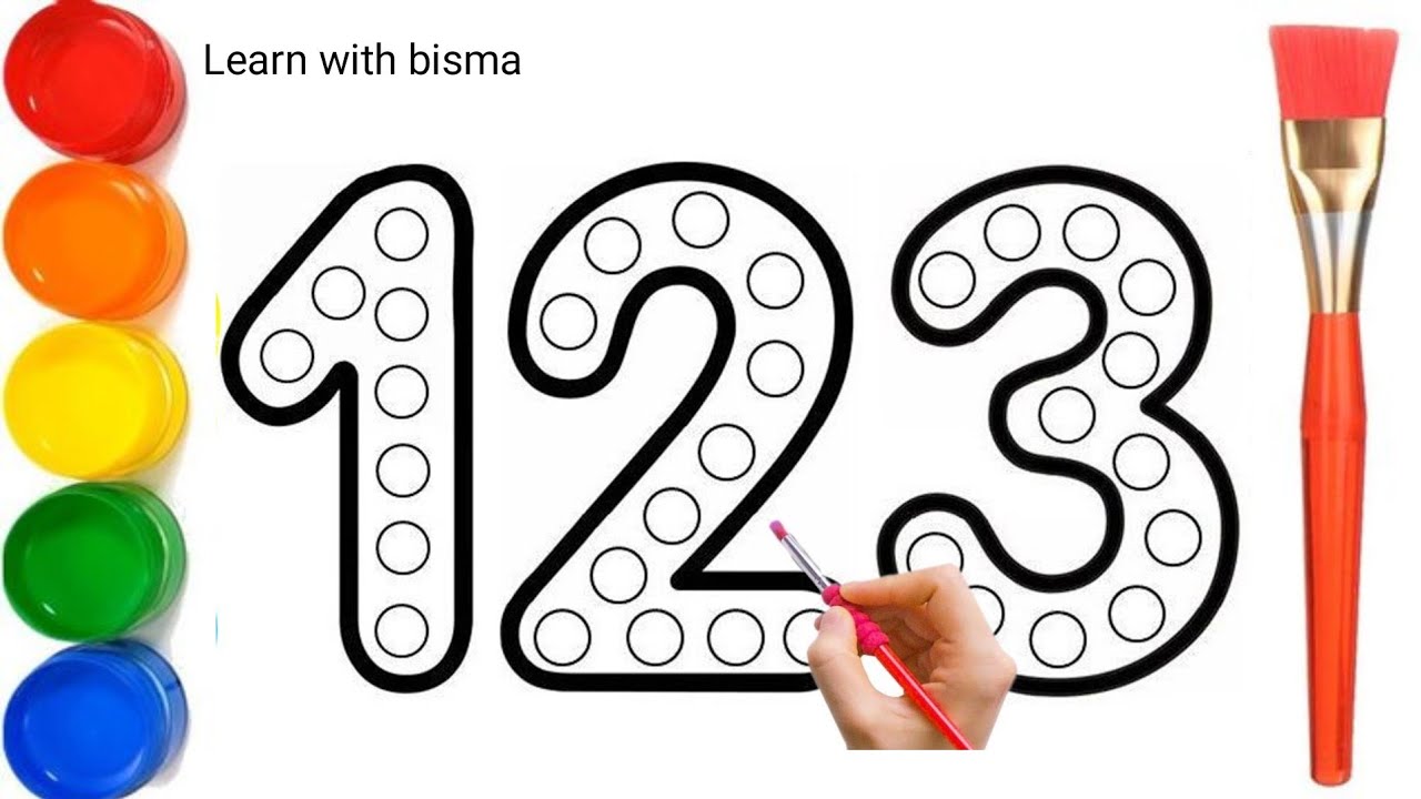 How to Draw 123 drawing, Painting and Coloring for Kids & Toddlers ...