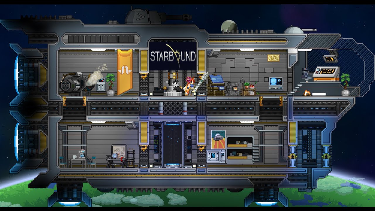 Modded Starbound Ep. 2: LUSH CAVE EXPLORATION - YouTube