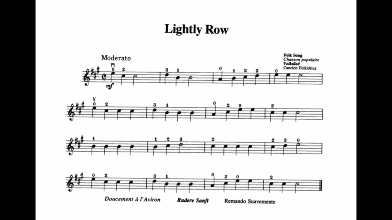 Lightly row piano accompaniment - YouTube