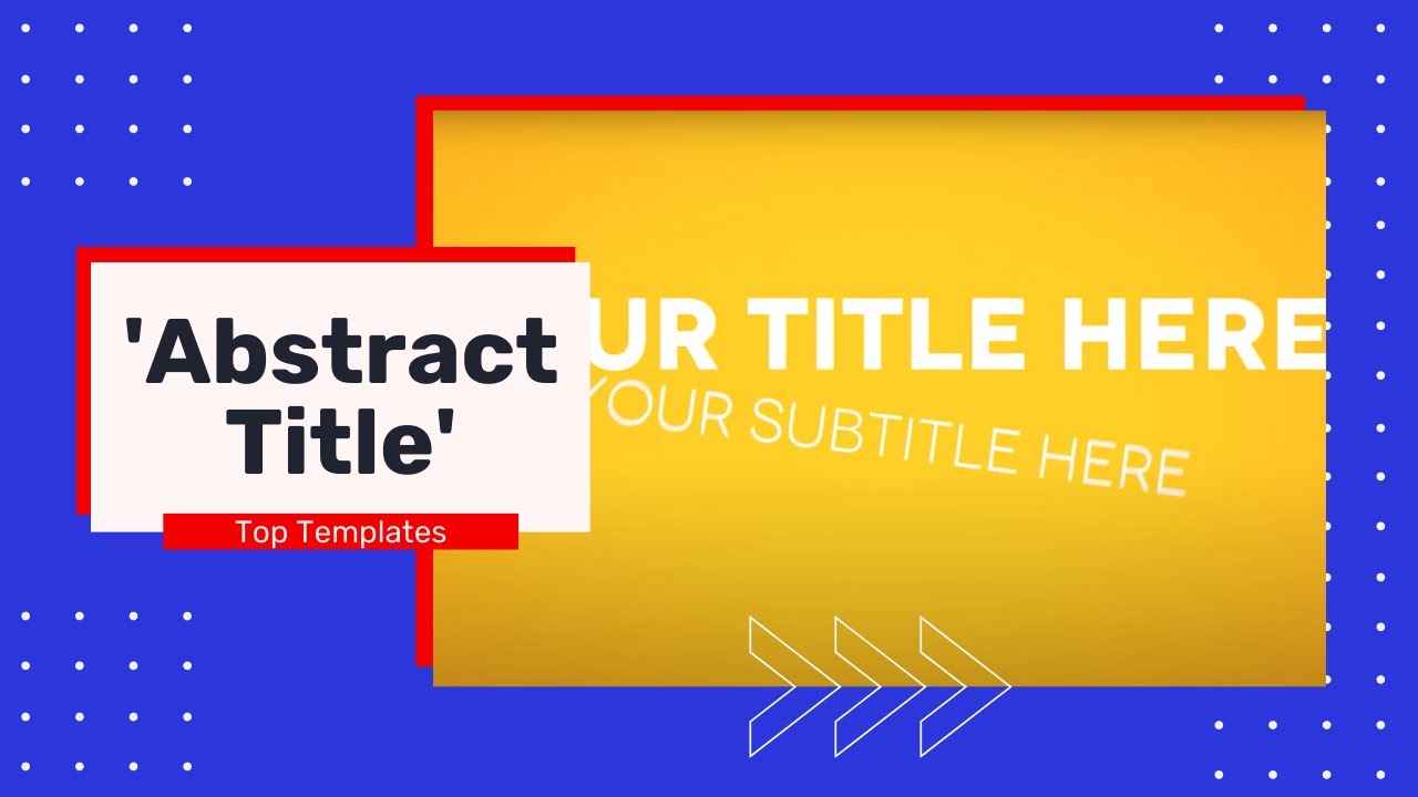 Abstract Title Logo Animation From Viddyoze | Create Marketing Videos ...