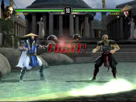 Mortal Kombat Vs DC Universe - Baraka (Me) vs Raiden (Herman) - YouTube