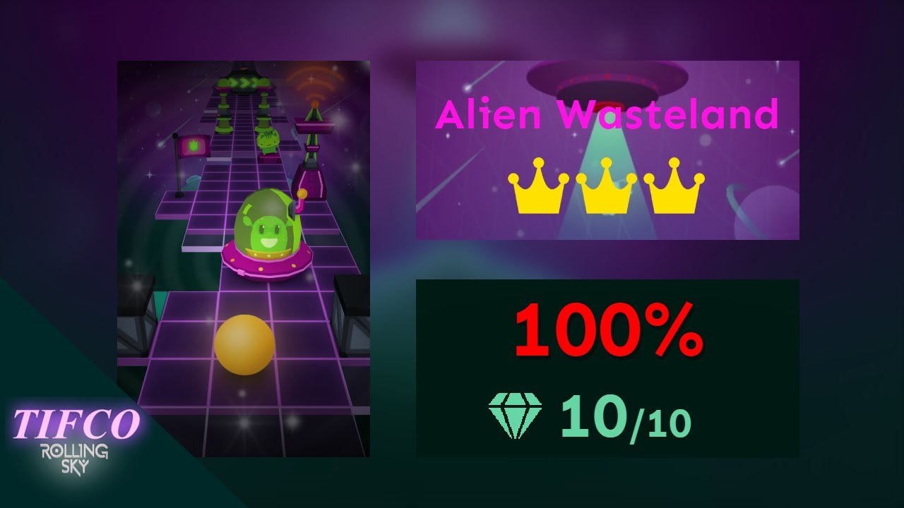 Rolling Sky: TIFCO | Co-Level 20 - Alien Wasteland | ★★★★★ - YouTube