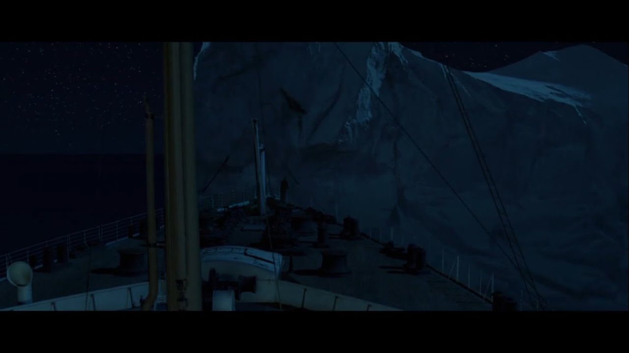 Titanic - iceberg collision scene - YouTube