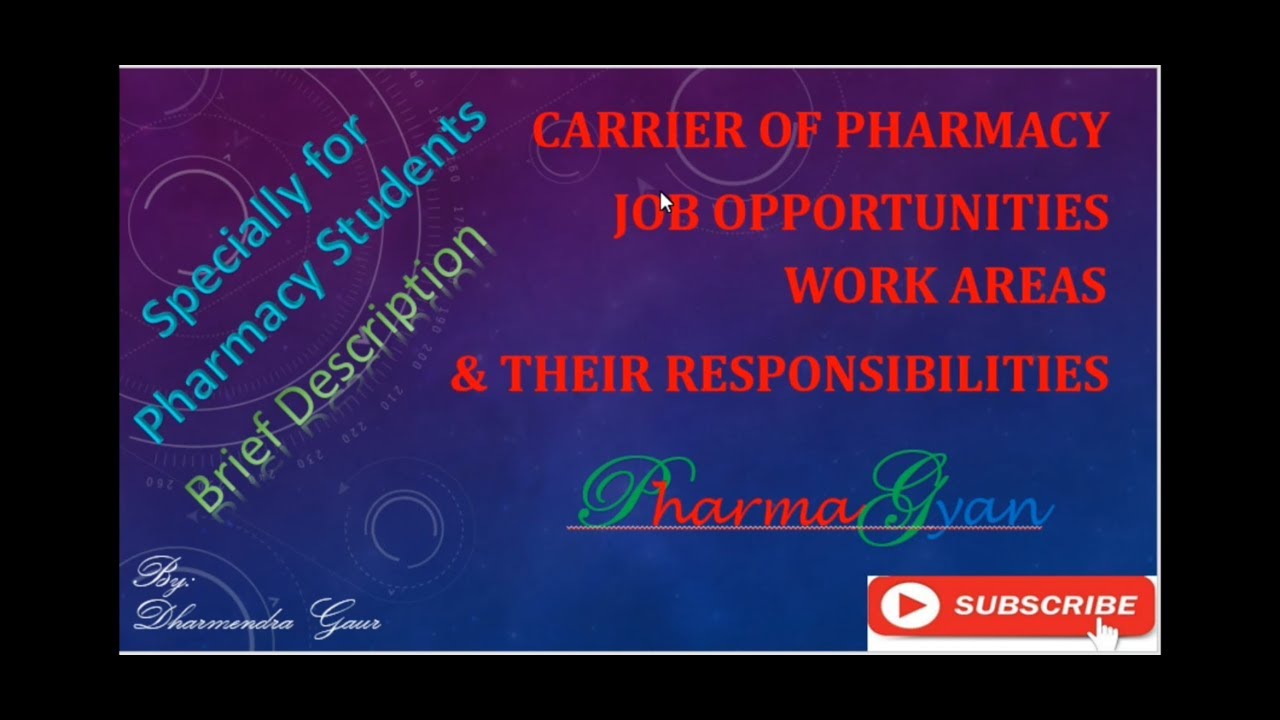 pharmacy career ! Scope of Pharmacy and responsibilities of pharmacist ...