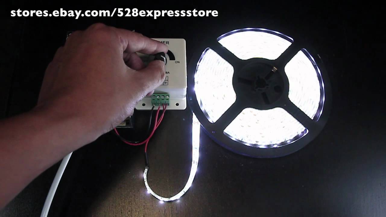 LED Light Dimmer Brightness Adjustable Bright Controller Single Color ...