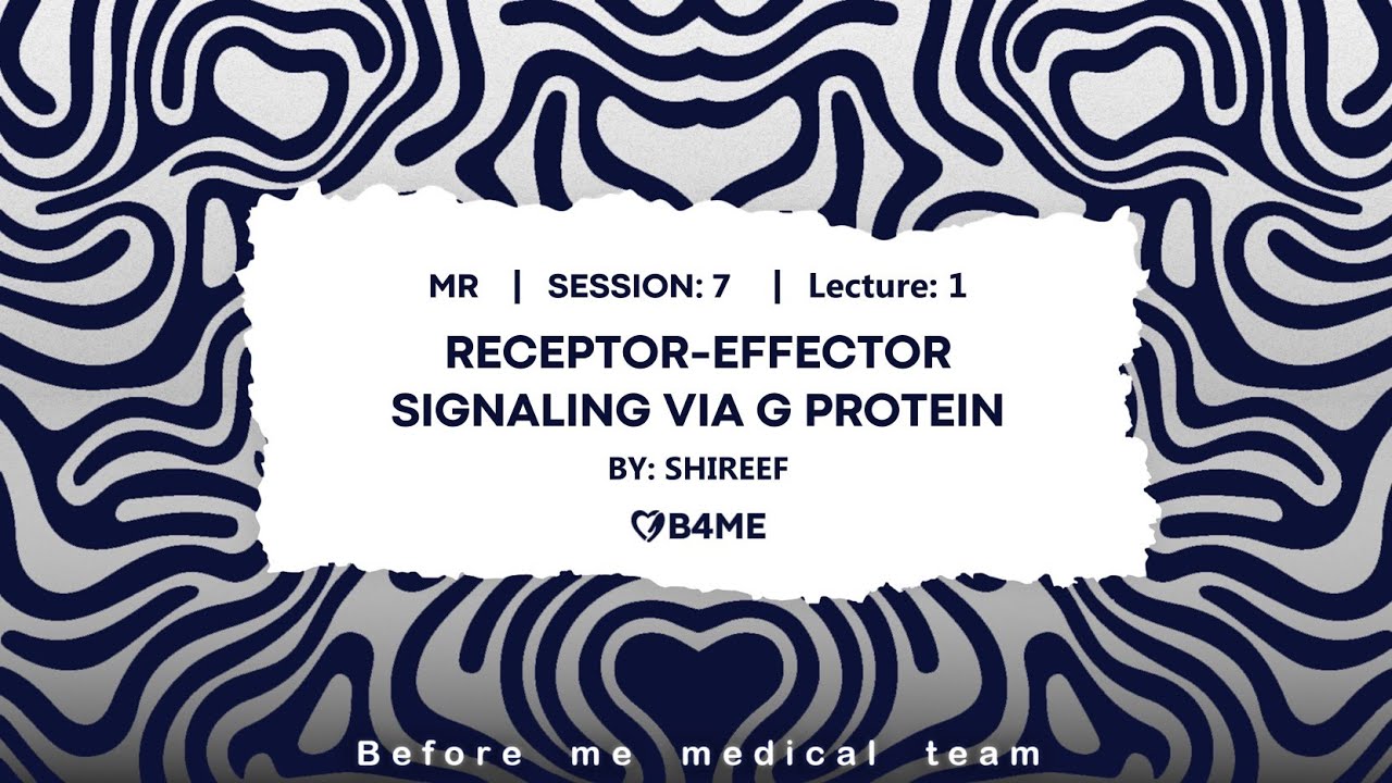 MR S7L1 | Receptor-Effector Signalling Via G Proteins - YouTube