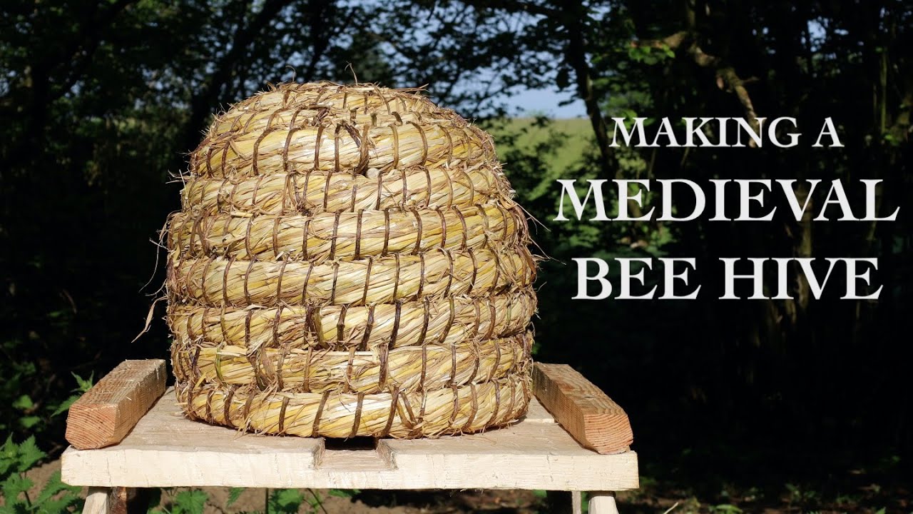 Making a Medieval Bee Hive out of Straw | Anglo-Saxon Skep Coiled ...