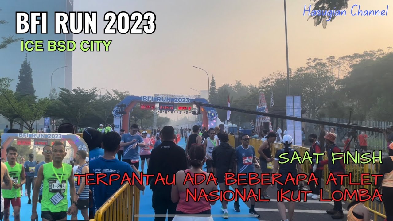 Keriuhan di Garis Finish BFI Run 2023 di Ice BSD City - YouTube