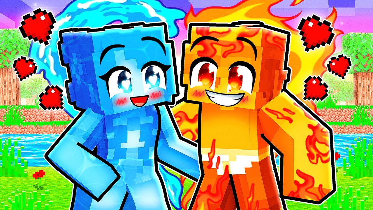 Fire Johnny and Water Daisy Love Story in Minecraft! - YouTube