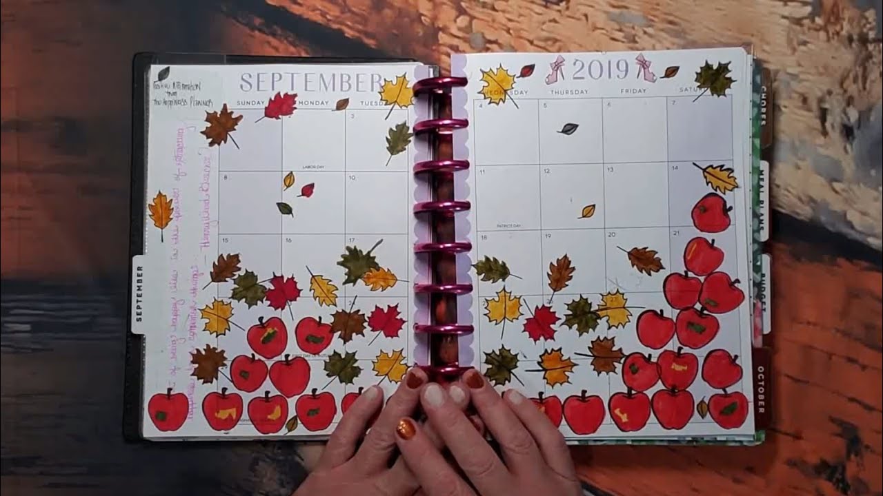 Happy Planner FrankenPlanner September 2019 Main Agenda || Autumn is ...