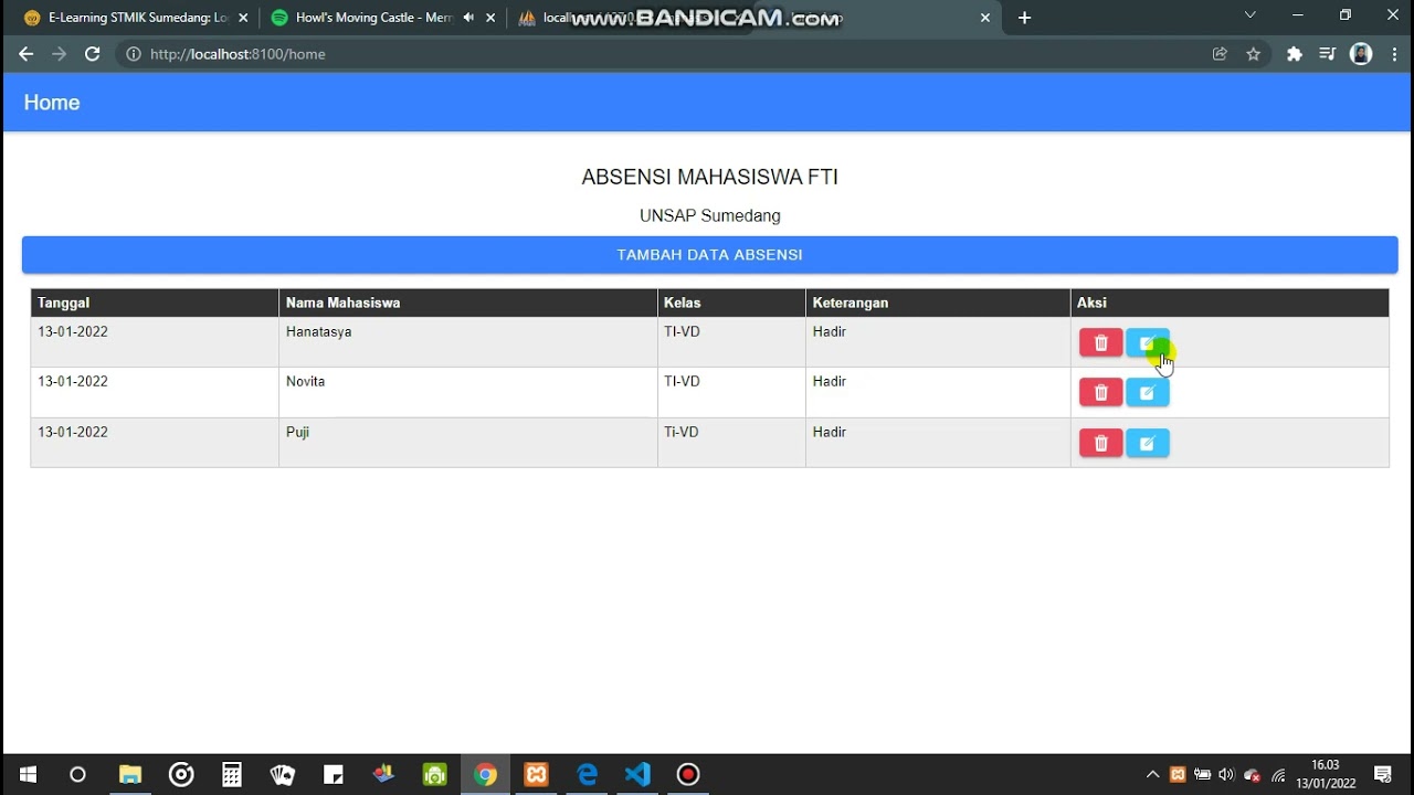 Aplikasi Absensi Mahasiswa FTI menggunakan Ionic Framework - YouTube