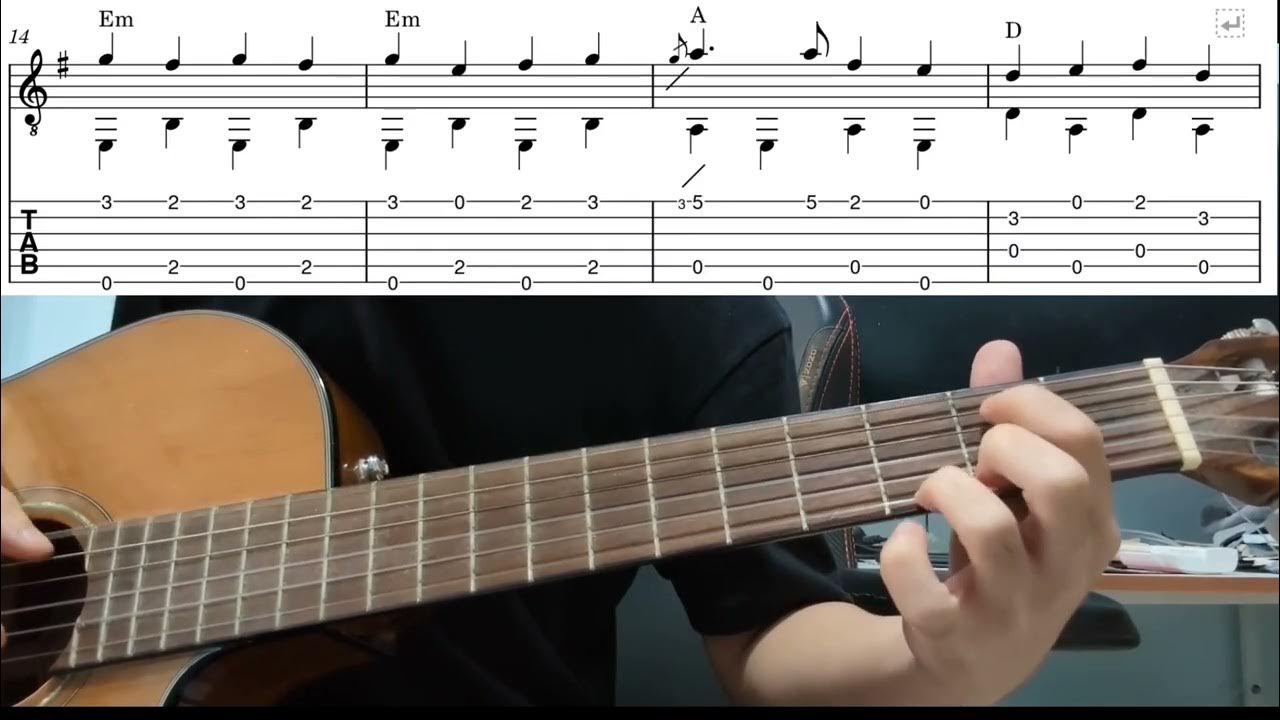 Rockin' Around The Christmas Tree - Easy Fingerstyle Guitar Playthrough ...