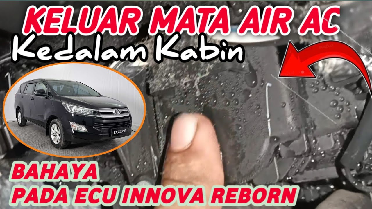 Penyebab ac toyota innova reborn tidak dingin air ke lantai - YouTube