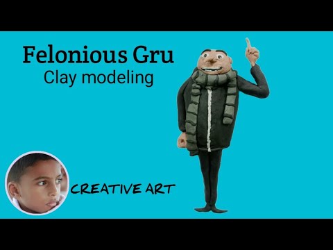 easy clay modeling / easy clay art / Felonious Gru clay modeling by ...