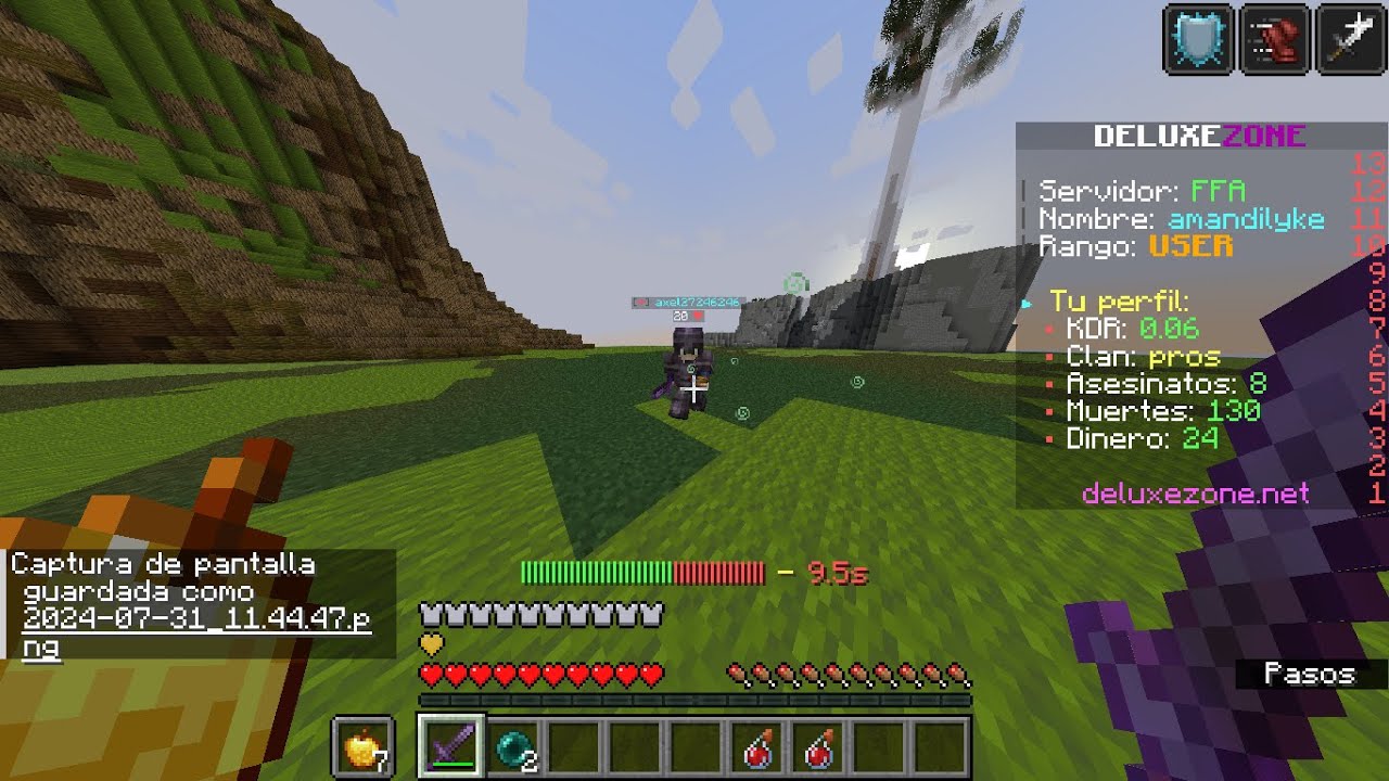 practicando pvp en deluxezone de minecraft - YouTube