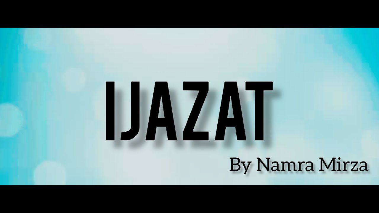 Ijazat song cover by Namra Mirza || Falak Shabir - YouTube