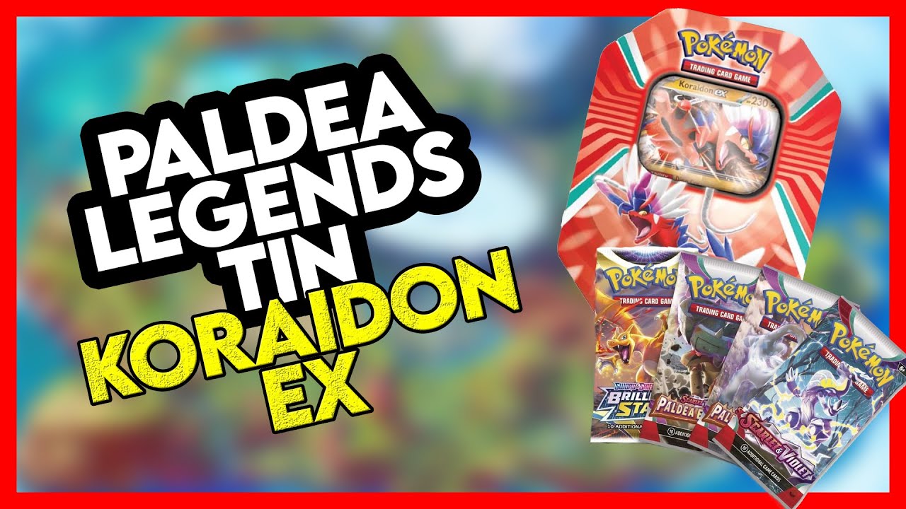 ⚡ UNBOXING de la Lata Pokemon Paldea Legends Tin 【 KORAIDON EX 】 - YouTube