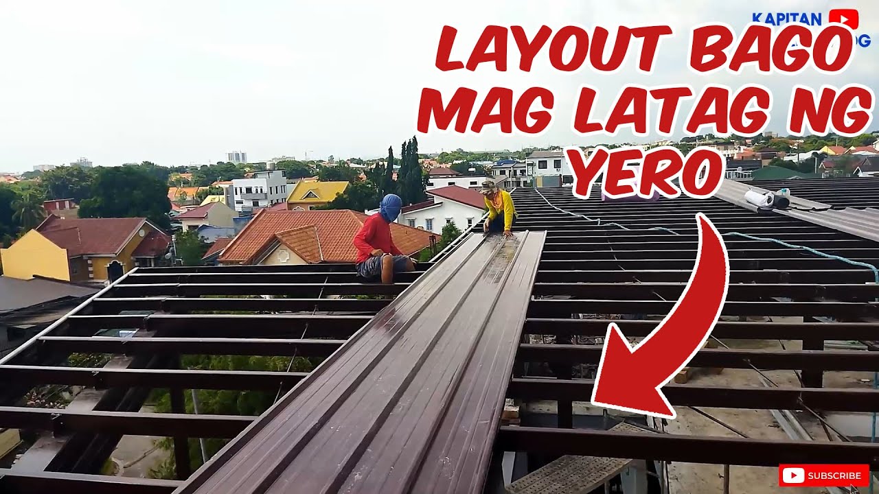 Paano mag Layout ng Yero kung hindi Iskwalado ang Trusses? - YouTube