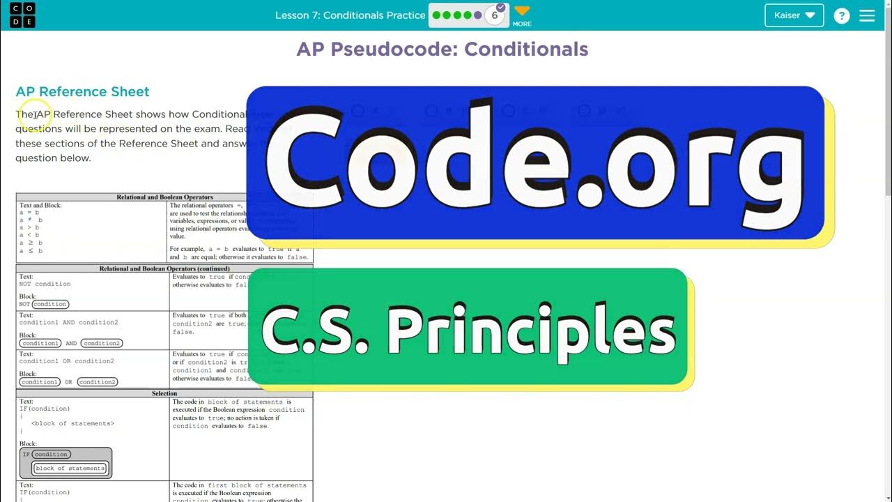 Code.org Lesson 7.9 Conditionals Practice | Answer Tutorial | Unit 4 CS Principles 2023 - YouTube
