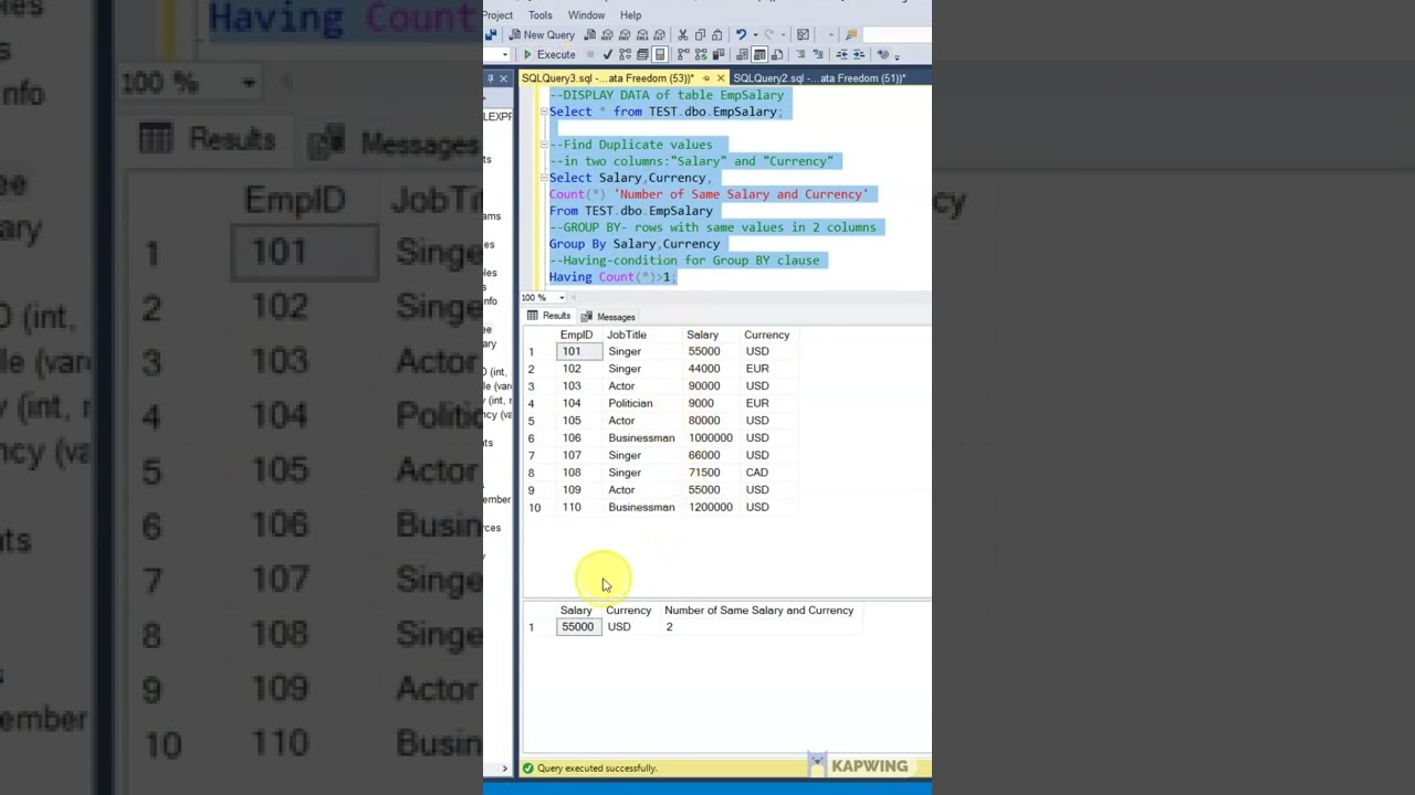 SQL Find Duplicates YouTube SQL Find Duplicates YouTube