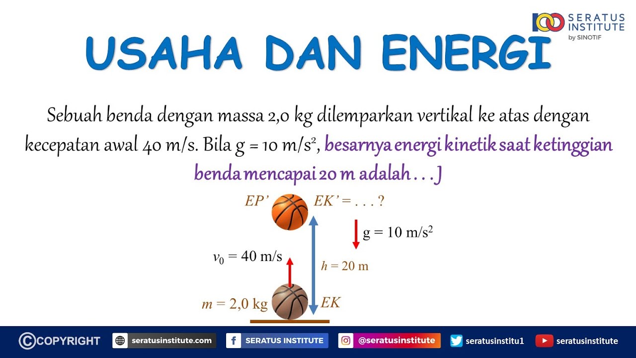 Usaha dan Energi - Soal 10 (Hukum Kekekalan Energi Mekanik) - YouTube