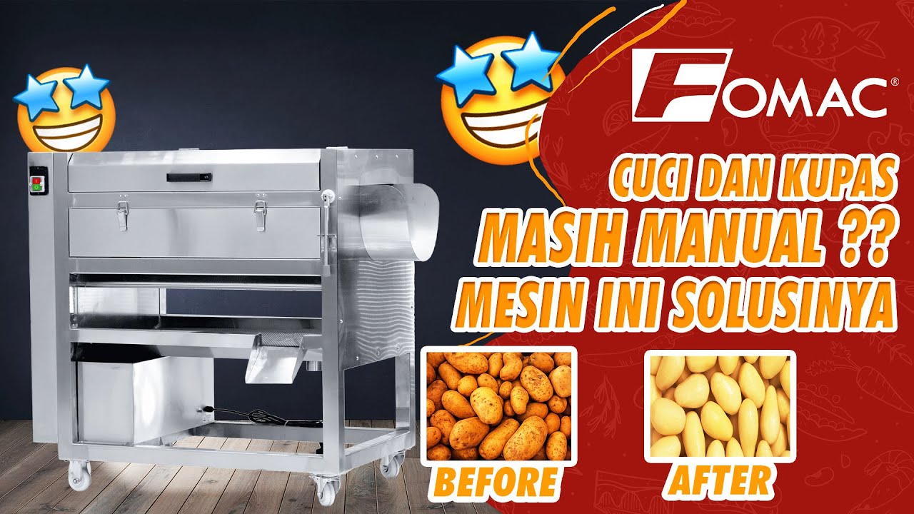 Mesin Pencuci dan Pengupas Efektif dan Efisien | Root Vegetable Peeler ...