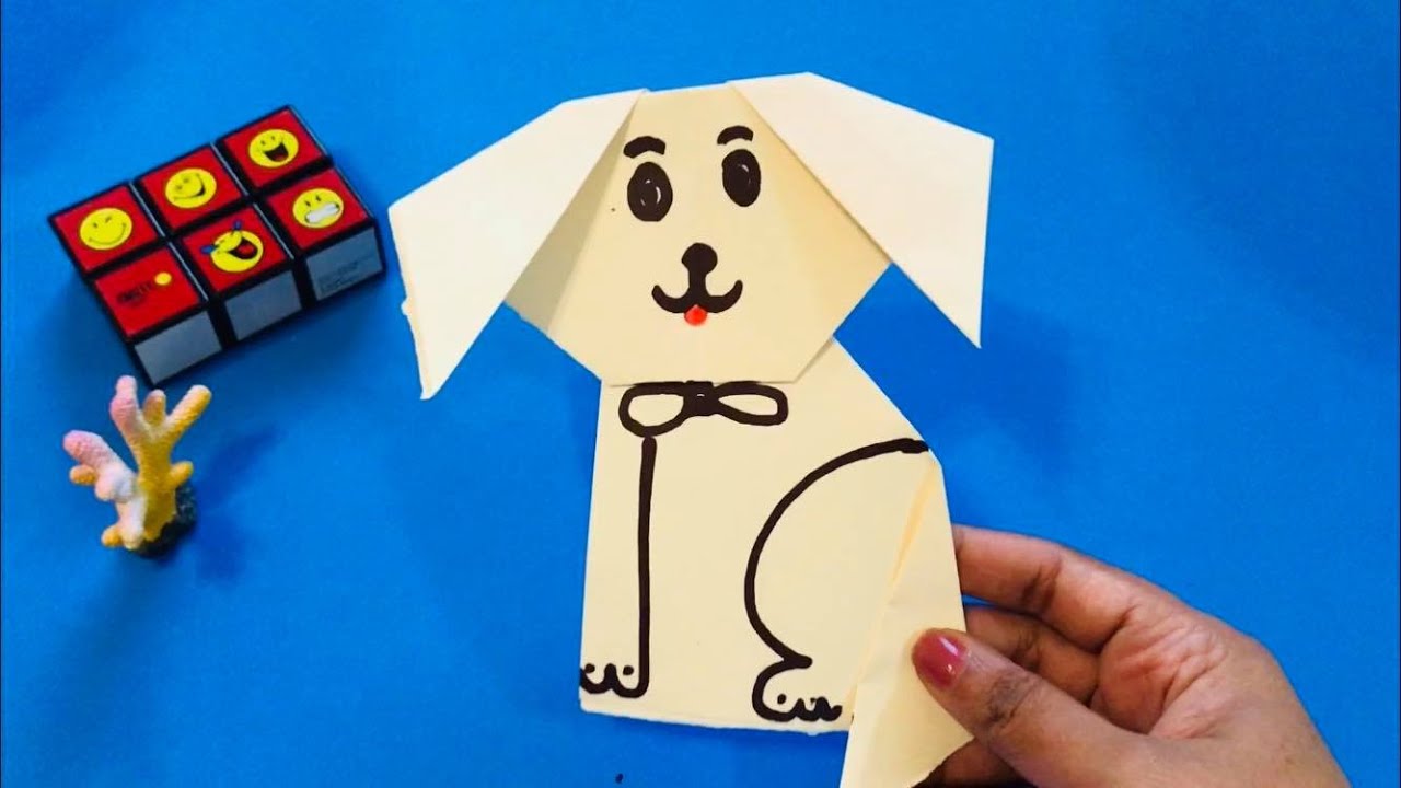 How to make a Paper Dog | Origami dog / make paper dog - YouTube