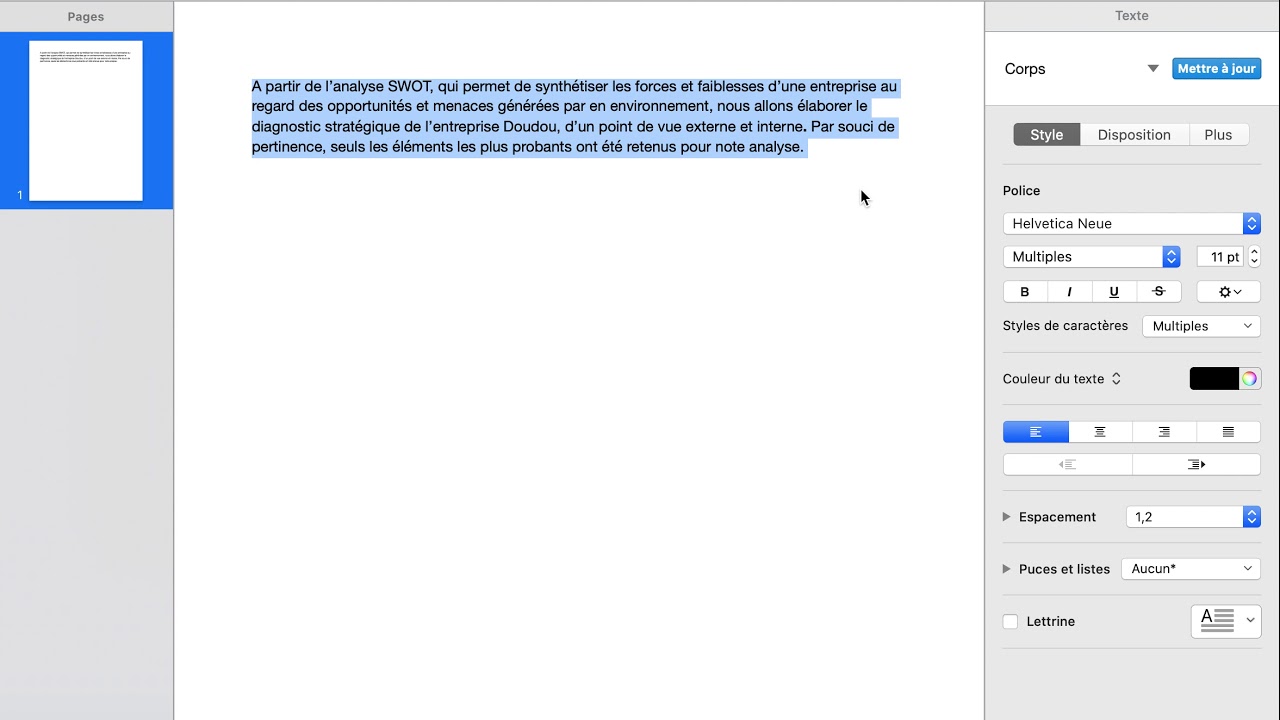 Justifier un texte sur pages - MacBook - YouTube