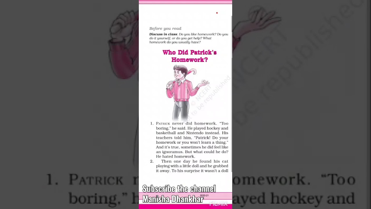 Class 6 Honeysuckle Chapter 1 Who Did Patrick s Homework Let s English class-6-honeysuckle-chapter-1-who-did-patrick-s-homework-let-s-english