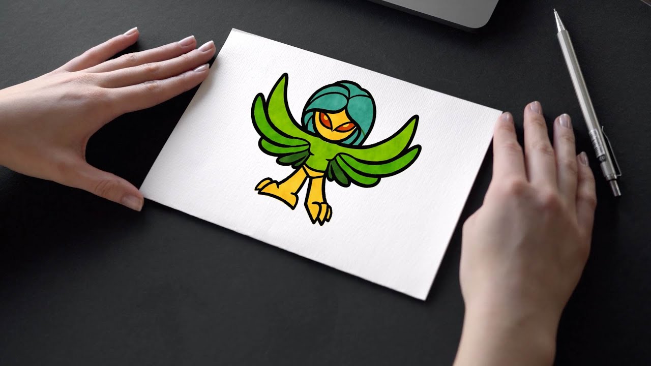 How to Draw a Harpy (easy) need a pencil, felt-tip pens or markers ...