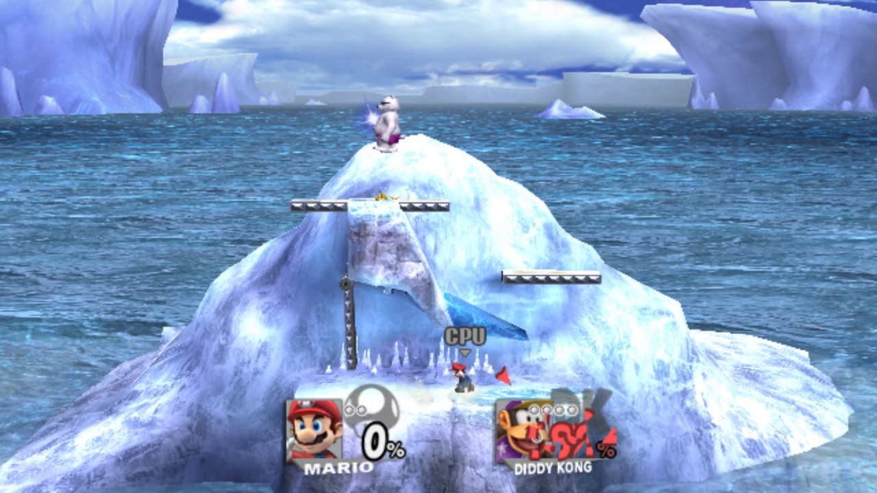 Super Smash Bros Brawl: Mario VS Purple Diddy Kong - YouTube