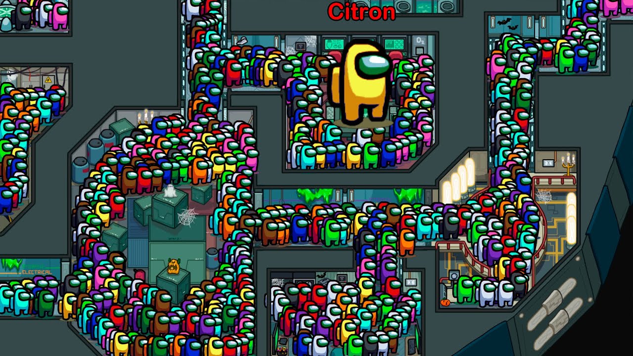 Among Us, but with 1001 HACKERS *1000 players* - YouTube