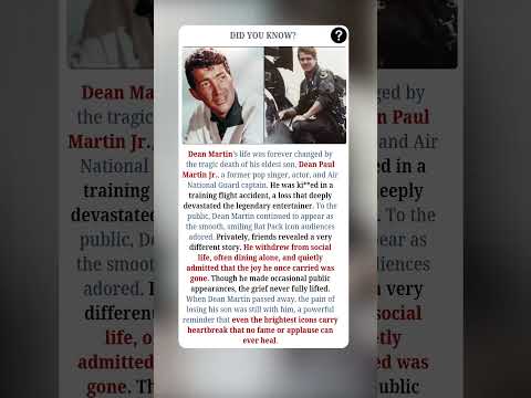 The Loss That Silenced Dean Martin’s Smile