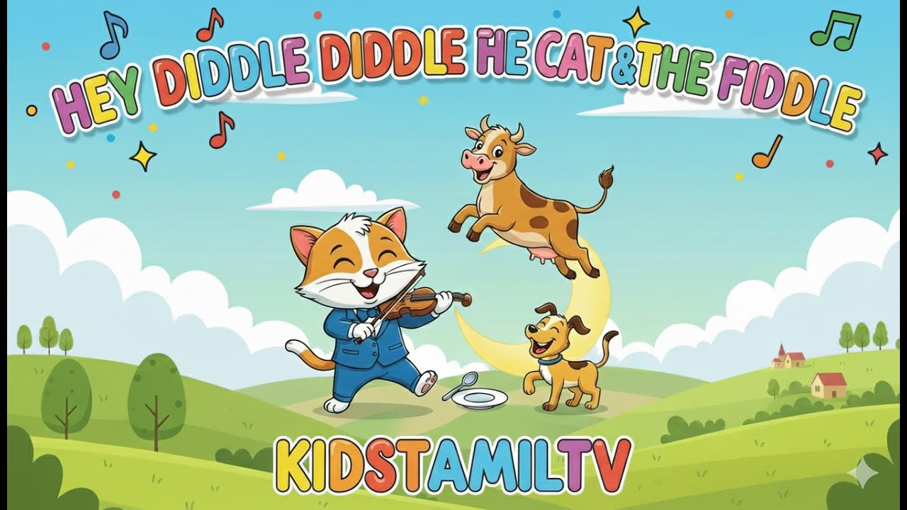 Hey Diddle Diddle | The Cat & The Fiddle | Classic Nursery Rhymes for ...