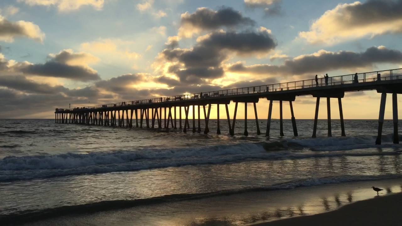 August 10, 2016 Hermosa Beach Pier Sunset - YouTube