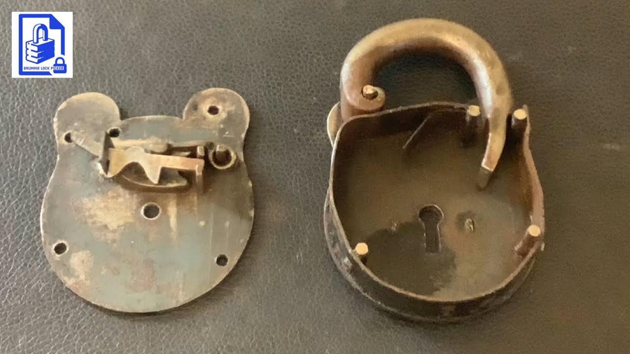491. Broken lever padlock gutted / repaired / picked / A very basic ...