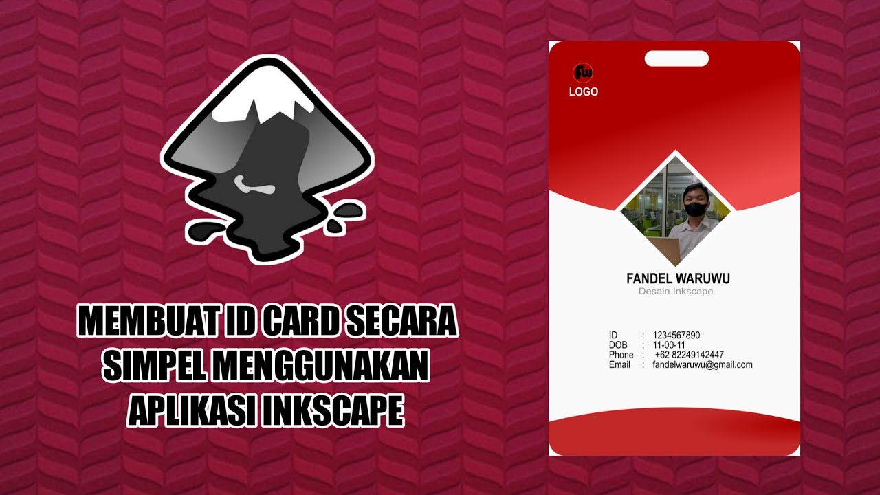 MEMBUAT ID CARD SECARA SIMPEL MENGGUNAKAN APLIKASI INKSCAPE - YouTube
