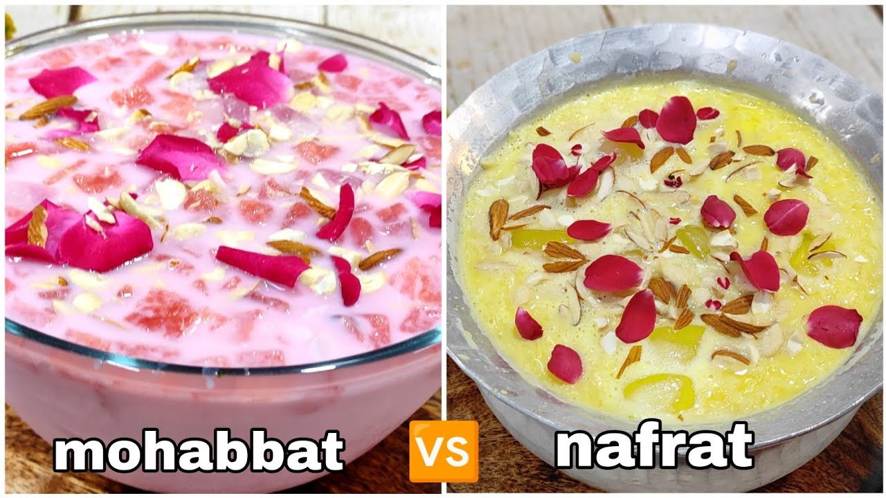 mohabbat ka sharbat aur nafrat ka sharbat / watermelon sharbat / apple ...