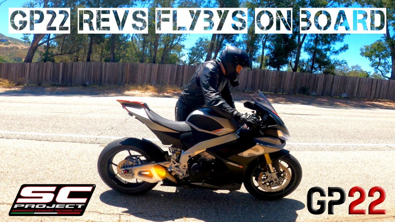 RSV4 | GP22 Exhaust VS Stock | Revs - Flybys - On Board - YouTube