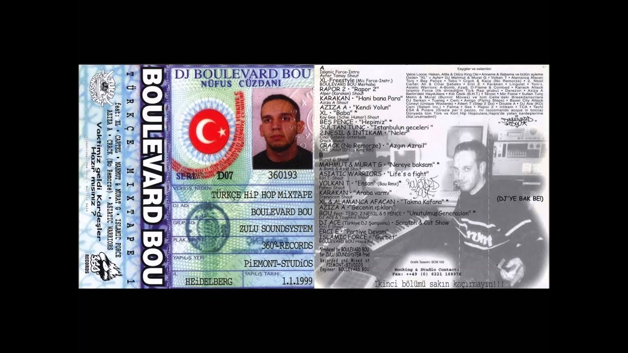 Dj Boulevard Bou ‎– Türkçe Hip Hop Mixtape (1999) Albüm - YouTube