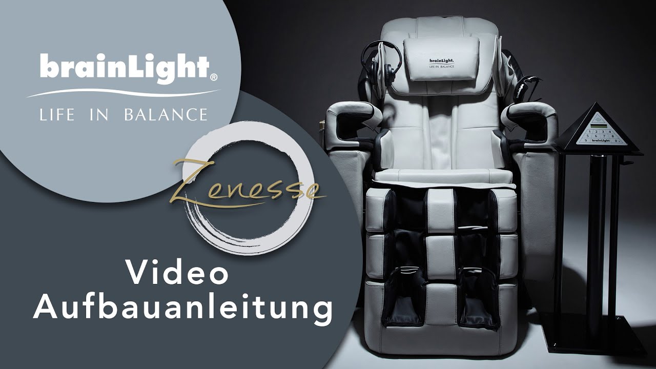 Videoaufbauanleitung brainLight 4D-Shiatsu-Massagesessel Zenesse mit Synchro PRO + English ...