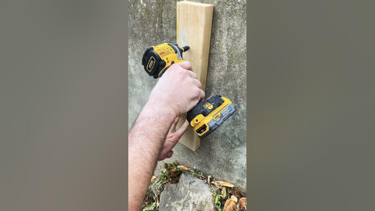 Fastening Wood Blocking To Concrete Fast / Tapcons - YouTube