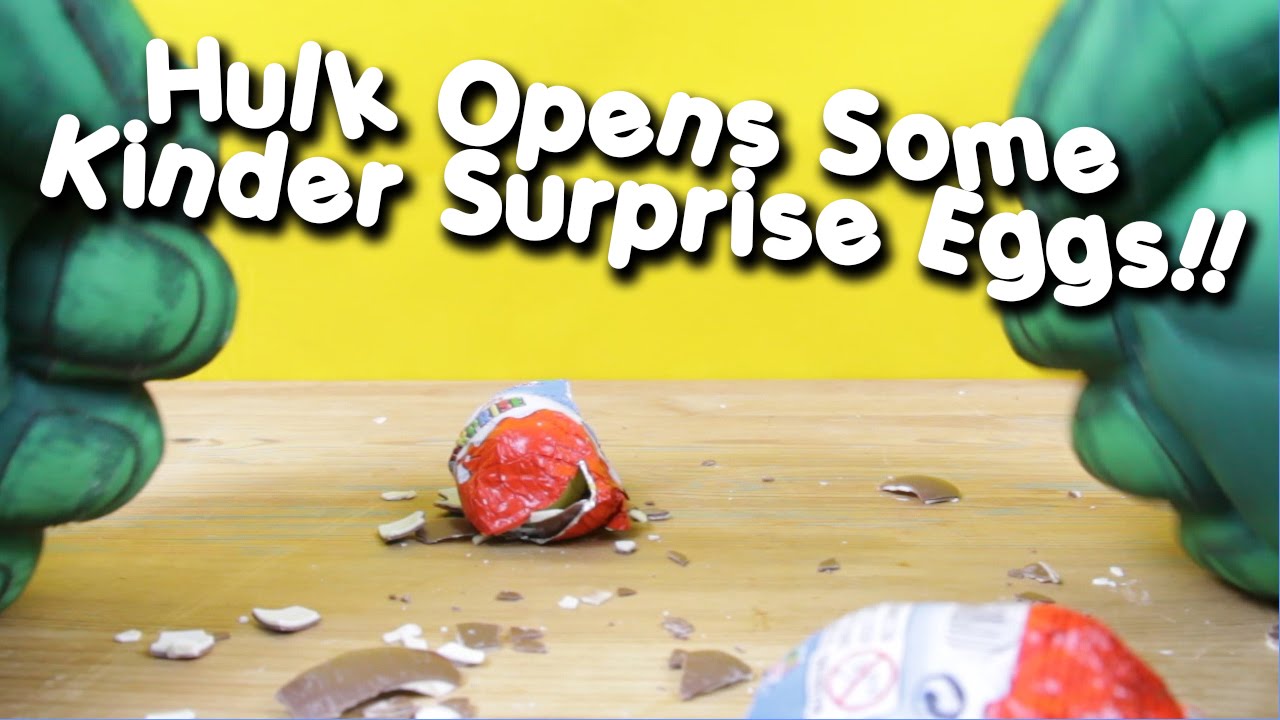 Avengers hulk bruce banner opens kinder surprise eggs smash toys new ...