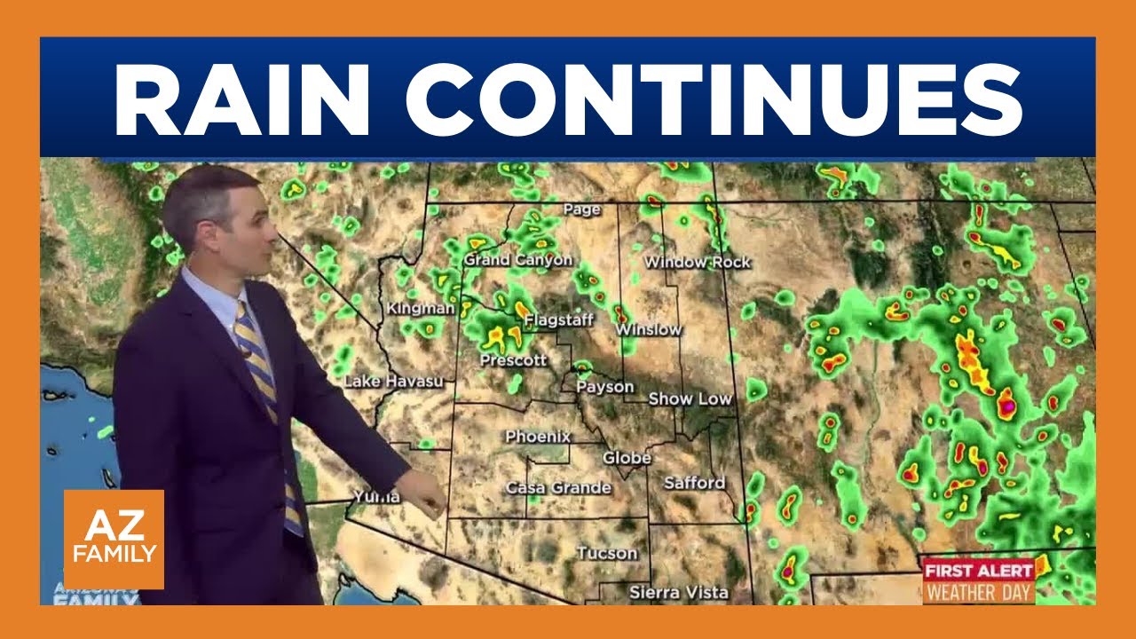 Brief showers pass through parts of Arizona - YouTube