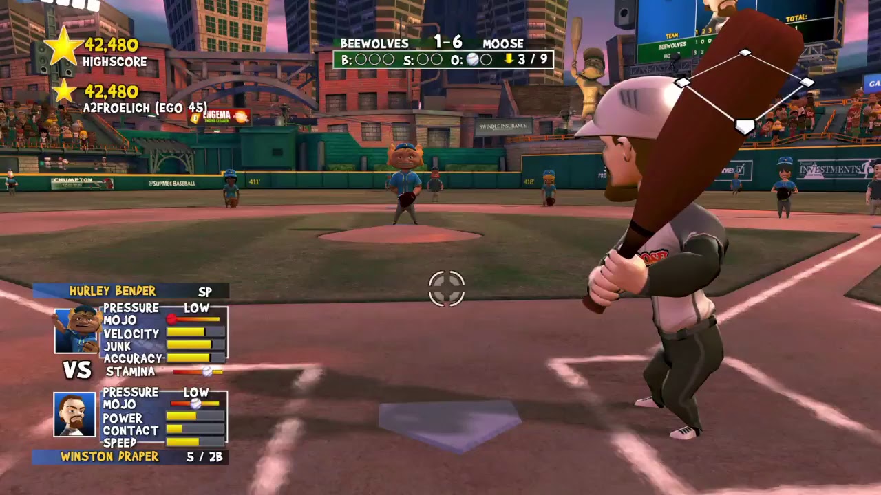 Super mega baseball Game 3 can we beat the Beewolves - YouTube