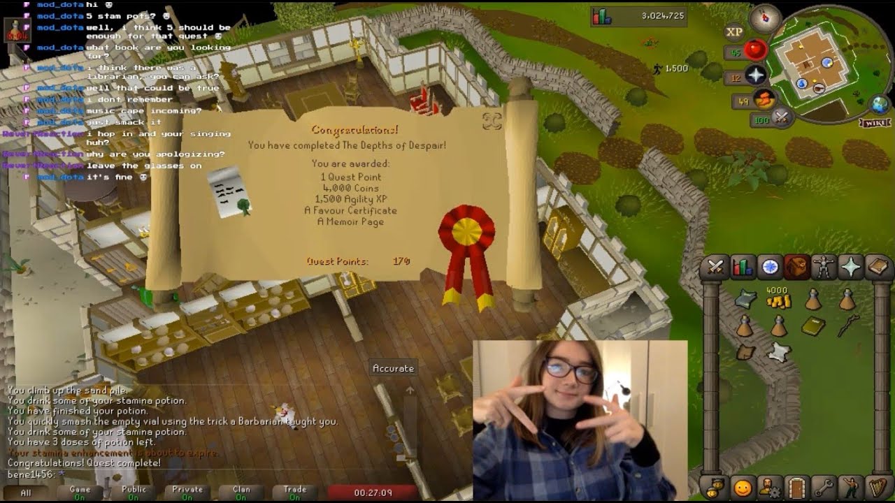 OSRS - THE DEPTHS OF DESPAIR QUEST - YouTube