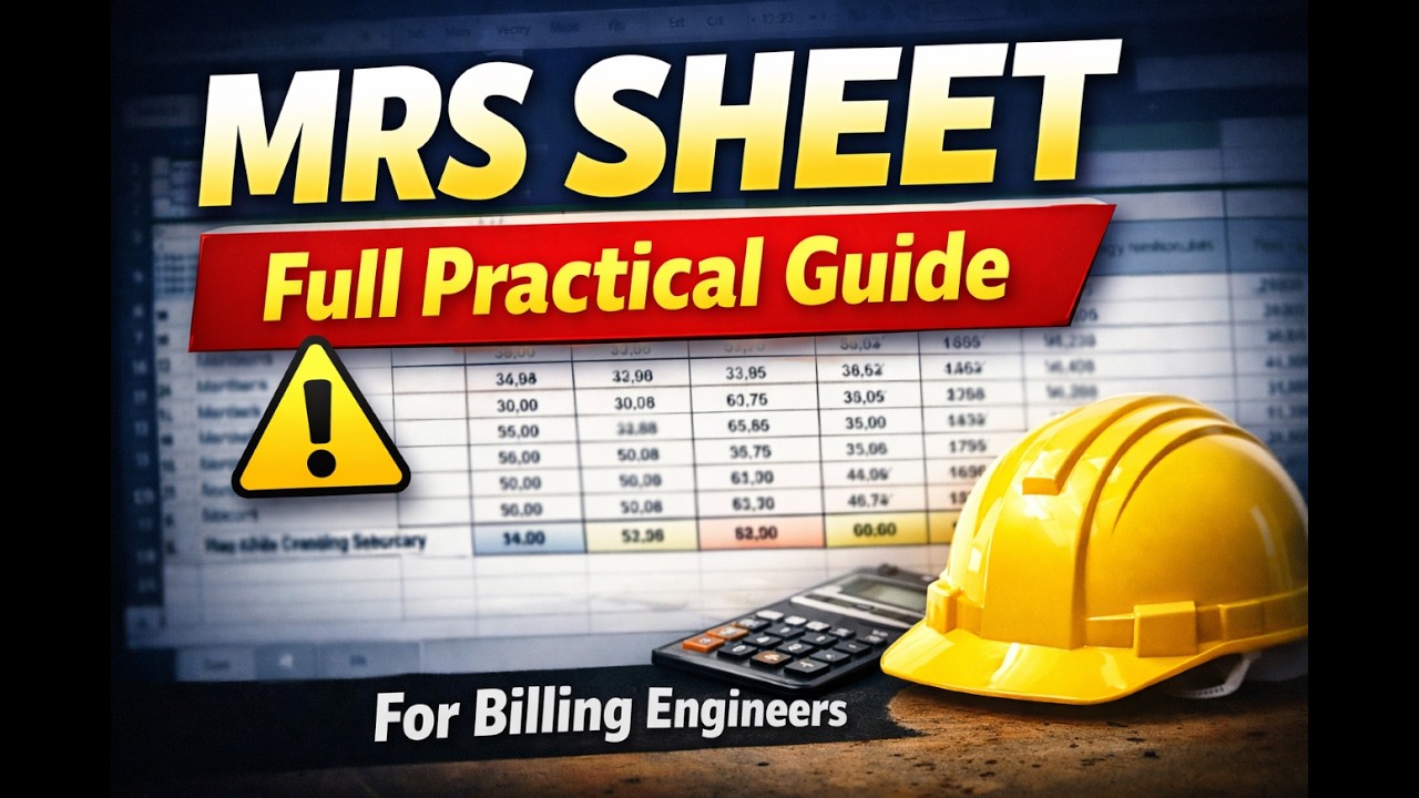 How to Prepare MRS Sheet in Excel | Material Reconciliation Step by ...